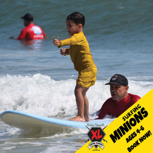 Surfing Minions - Mooloolaba - Robbie Sherwell's XL Surfing Academy